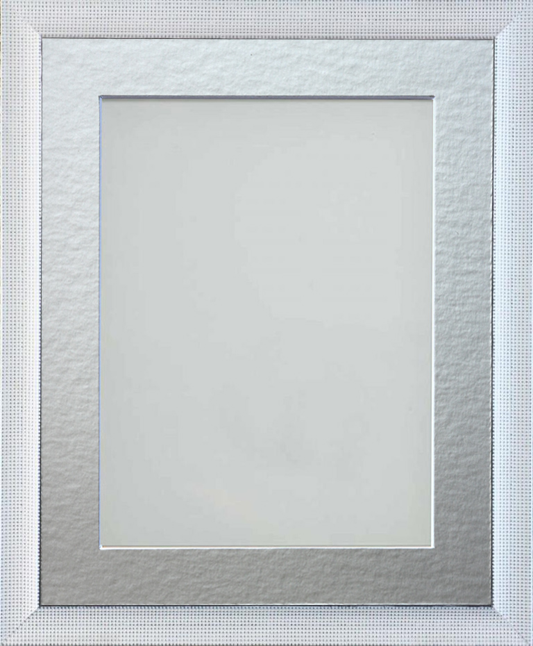 Adelphi White 14x11 frame with Silver mount cut for image size A4 (11 ...