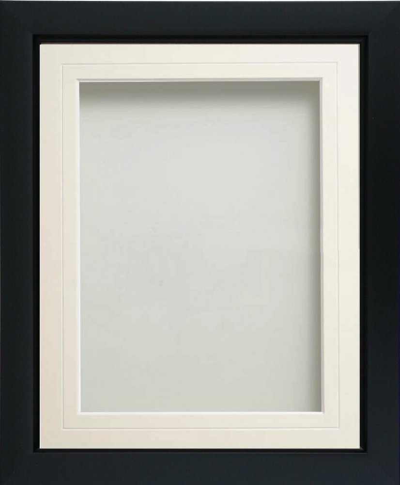 Ainsworth Black A4 (11.75x8.25) frame with White V-Groove mount cut for ...