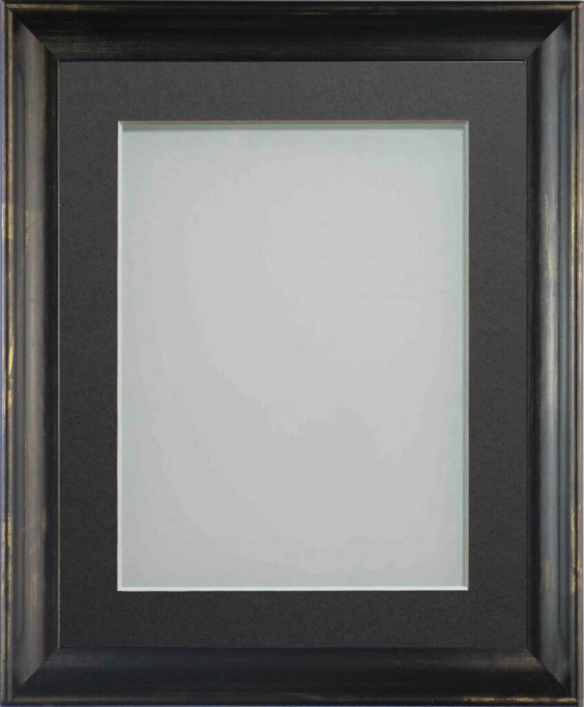 Anglesey Antique Black 6x4 frame with Grey mount cut for image size 5x3