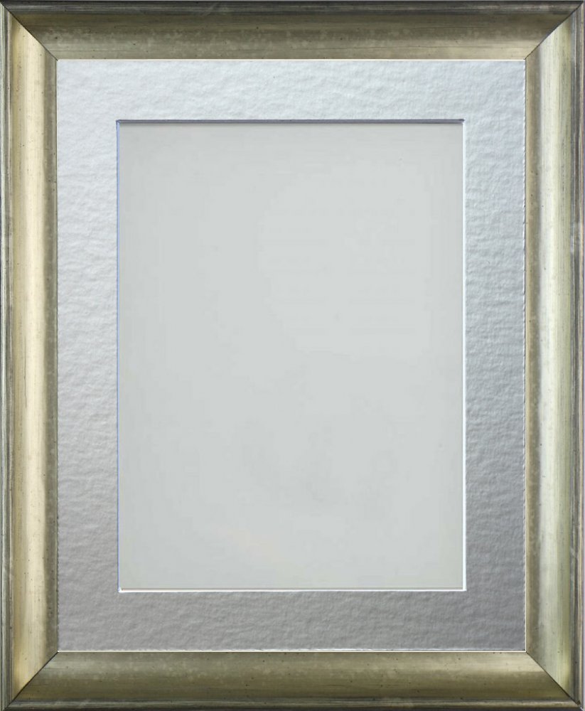 Anglesey Champagne Silver 16x12 frame with Silver mount cut for image ...