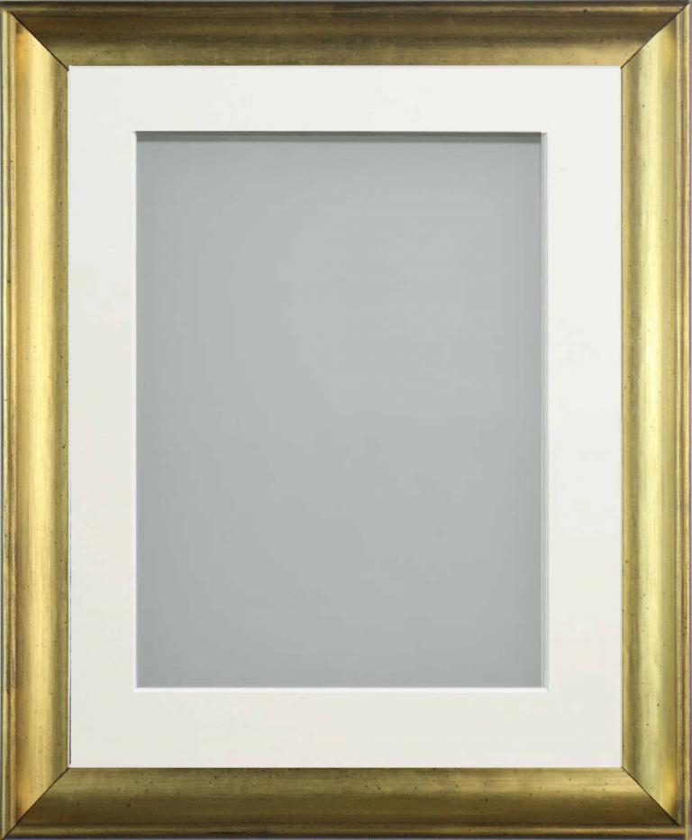 Anglesey Gold A4 (11.75x8.25) frame with Off-White mount cut for image ...