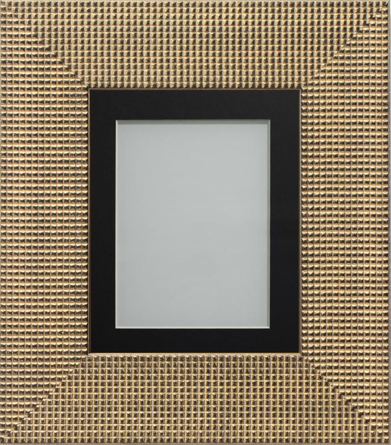 Athena Burnt Gold 8x6 frame with Black mount cut for image size 6x4