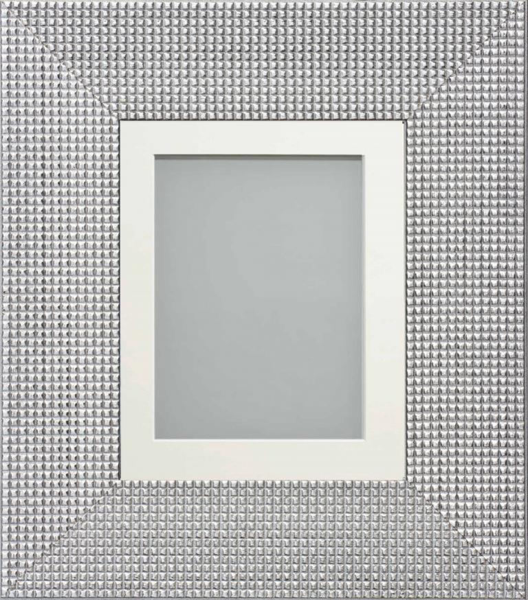 Athena Silver 12x12 frame with Off-White mount cut for image size 10x10