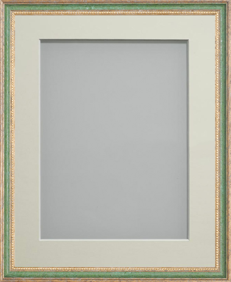 Beatrice Emerald Green 14x11 frame with Ivory mount cut for image size ...