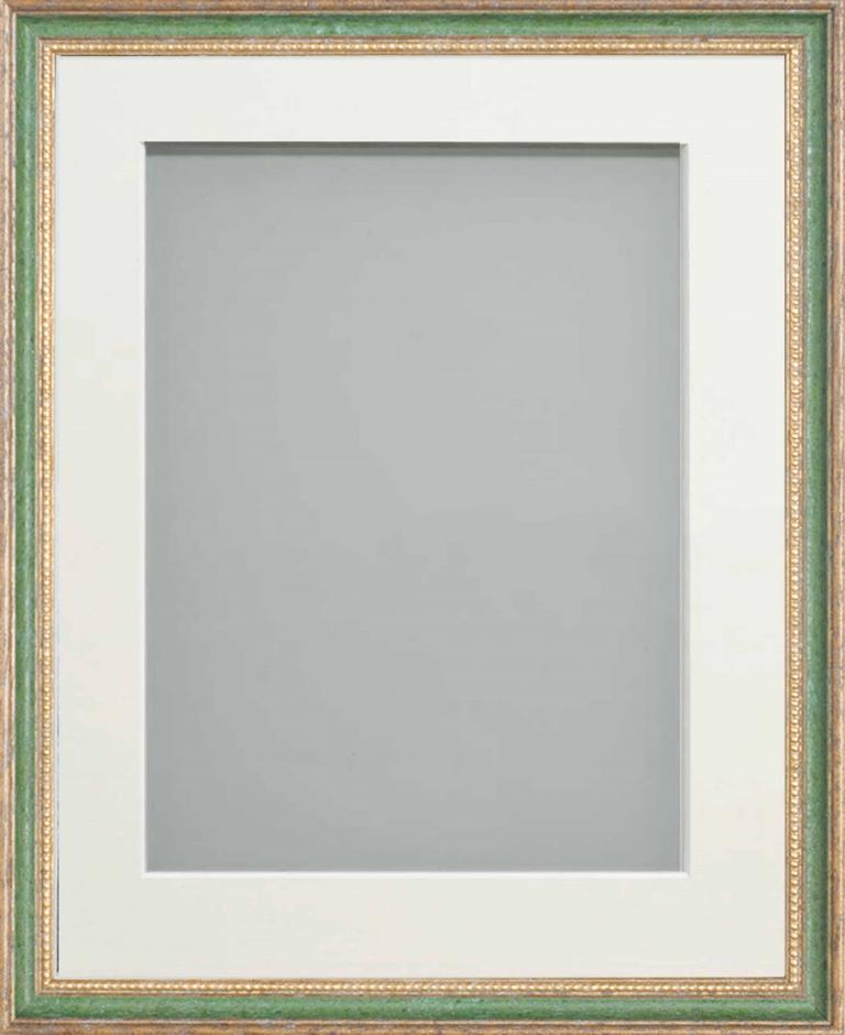 Beatrice Emerald Green 10x8 frame with Off-White mount cut for image ...