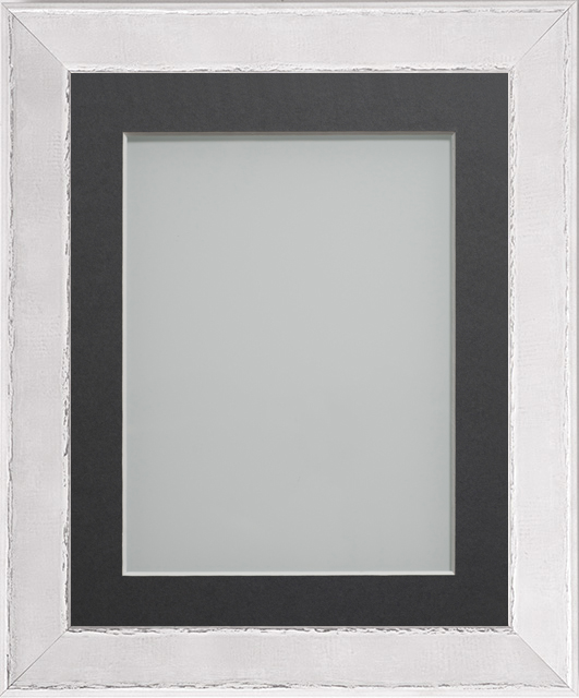 Beaumont Frosted White 5x5 frame with Grey mount cut for image size 4x4