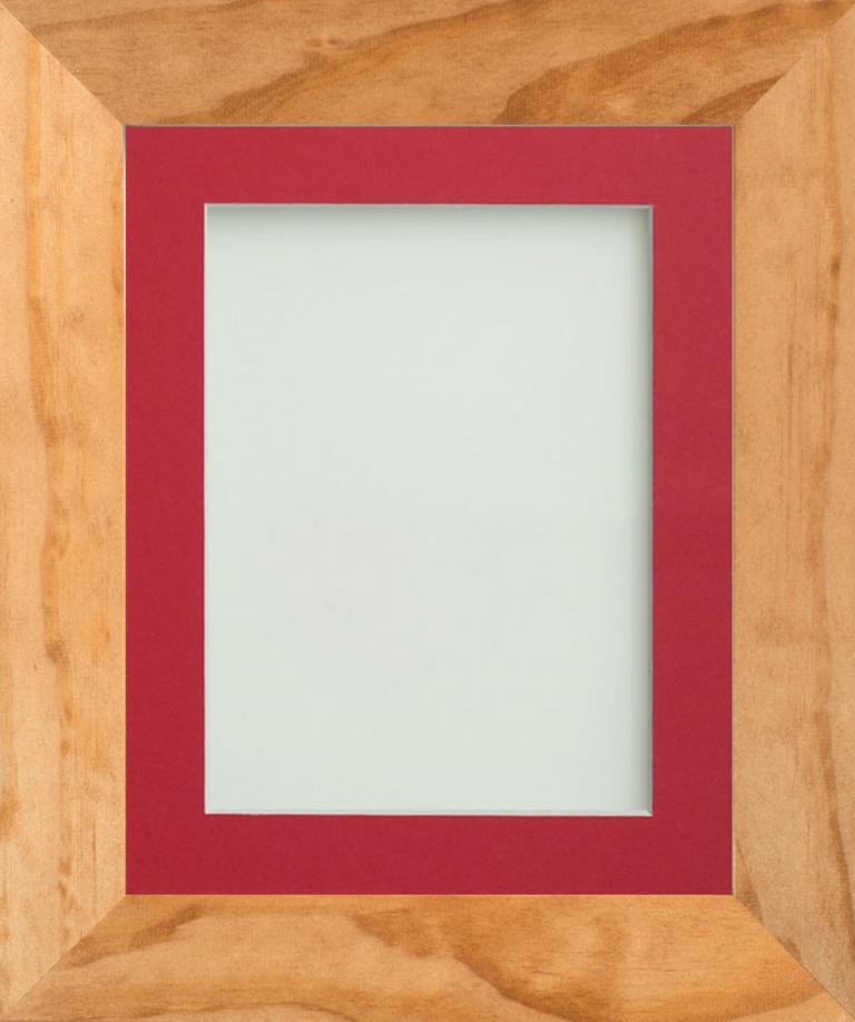 Boston Golden Oak 36x24 frame with Red mount cut for image size 30x20