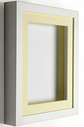 Box Frames White A4 (11.75x8.25) frame with Lemon Bon Bon mount cut for ...