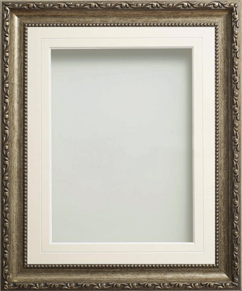 Brompton Bronze A4 (11.75x8.25) frame with White V-Groove mount cut for ...