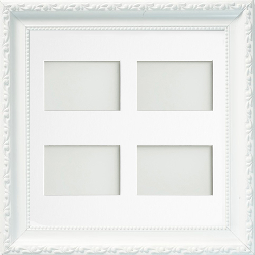 Brompton Multi Aperture White 15.7x15.7 frame with White mount cut for ...