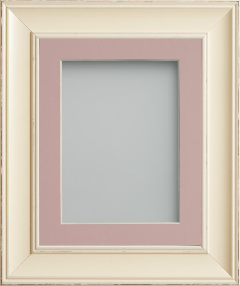 Brooke Cream 10x8 frame with Pink mount cut for image size 7x5