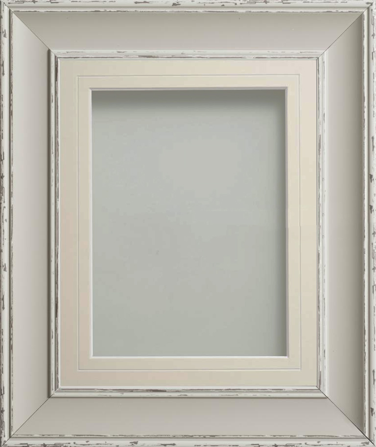 Brooke Moonstone Grey 10x8 frame with Ivory V-Groove mount cut for ...