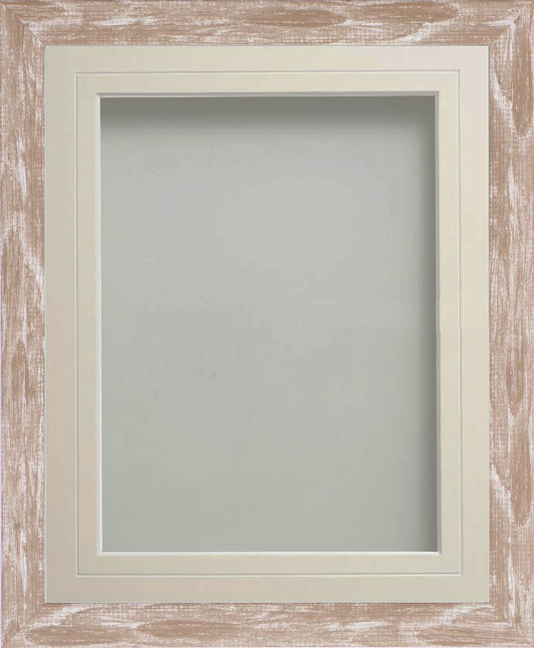 Camber Brown 6x4 frame with Ivory V-Groove mount cut for image size 4x3