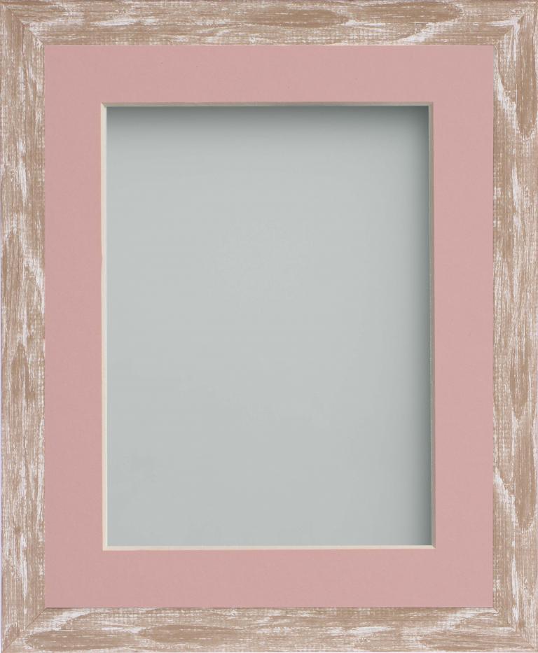 Camber Brown 16x12 frame with Pink mount cut for image size 12x8