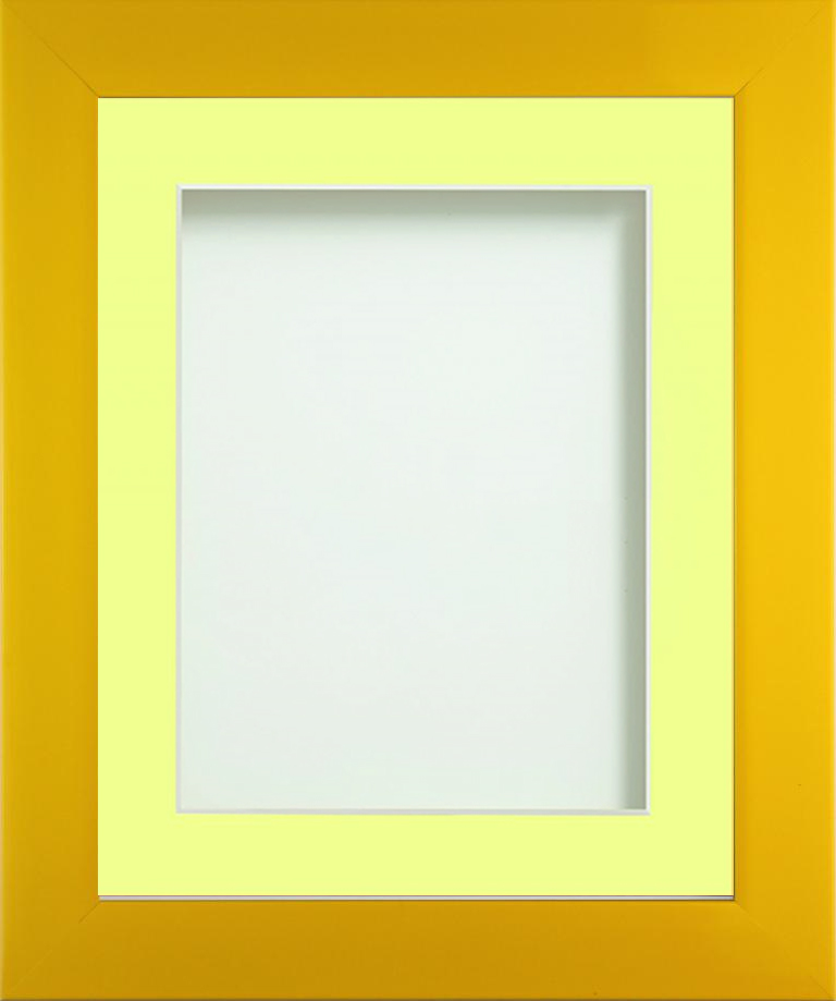 Candy Dijon Yellow A3 (16.5x11.75) frame with Lemon Bon Bon mount cut ...