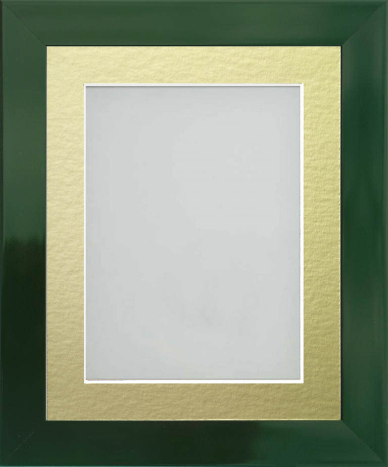 Candy Racing Green A3 (16.5x11.75) frame with Gold mount cut for image ...