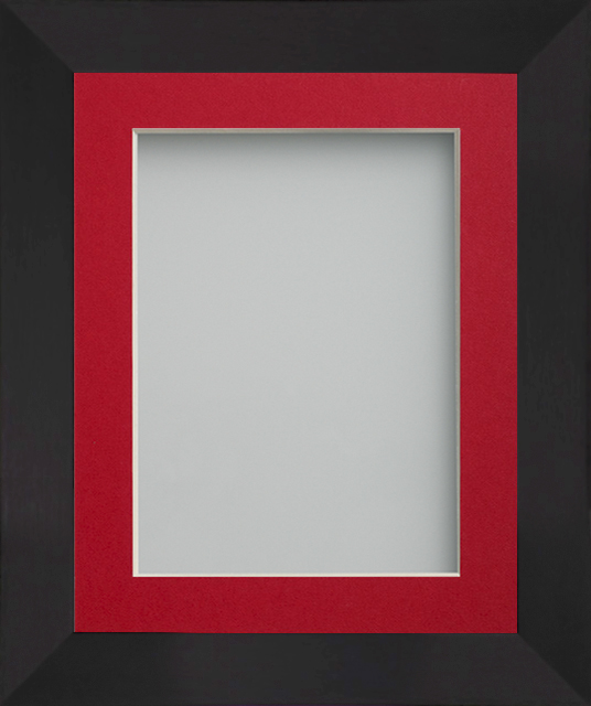 Carlton Black 30x20 frame with Red mount cut for image size A2 (23.4x16.5)