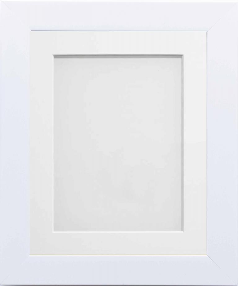 Carlton White 14x11 frame with White mount cut for image size A4 (11 ...