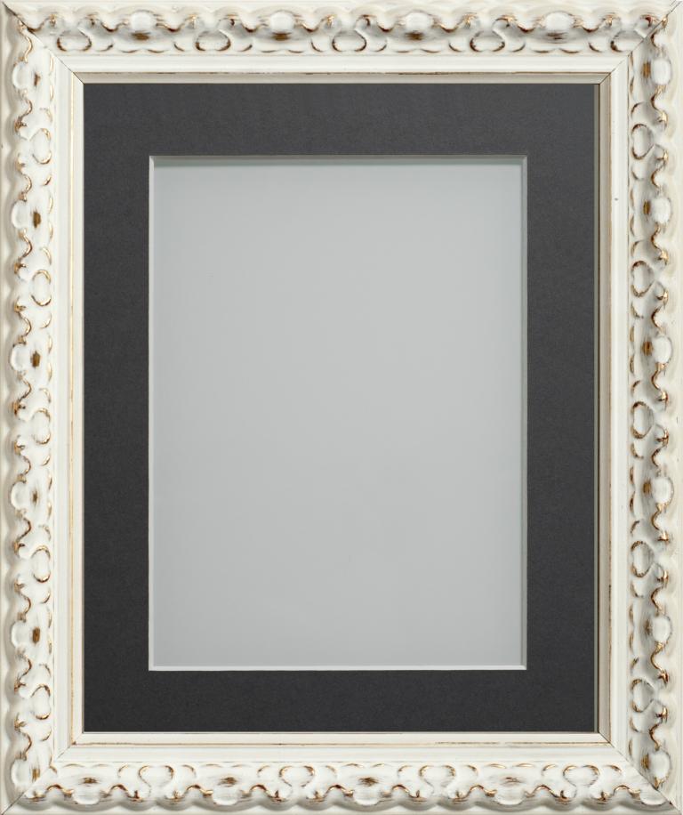 Charleston Ivory 10x8 frame with Grey mount cut for image size 7x5