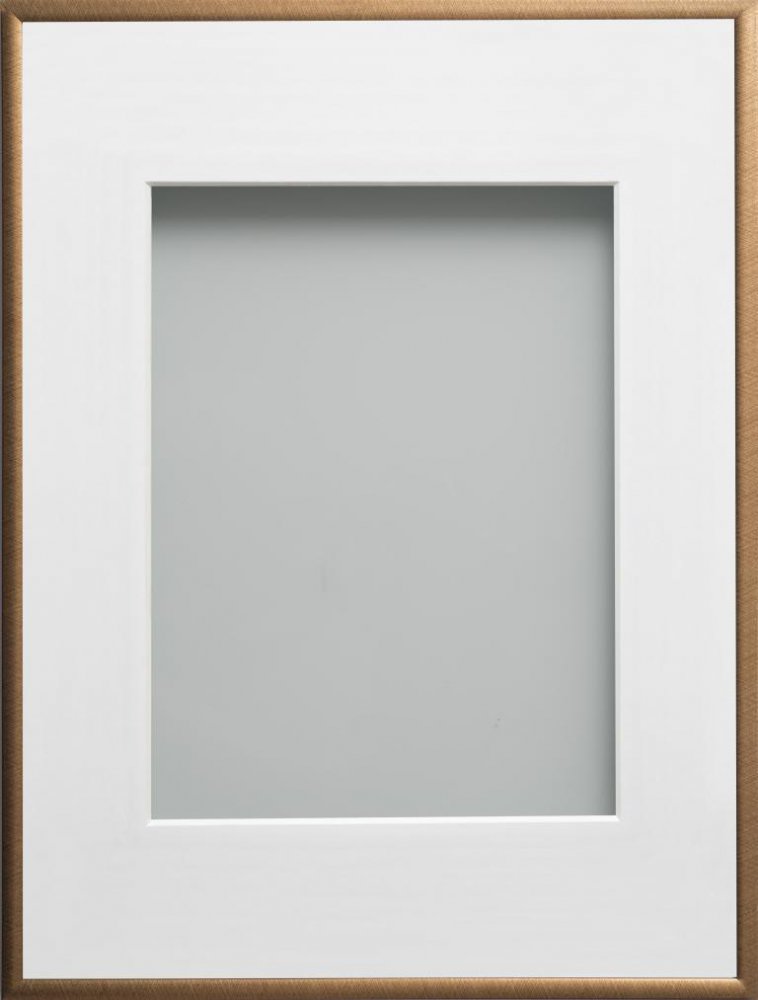 Cranbrook Bronze 7.9x5.9 frame with White mount cut for image size 5x3