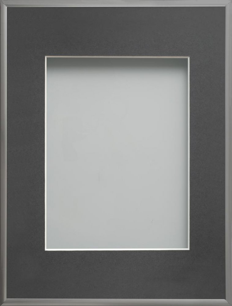 Cranbrook Silver A4 (11.75x8.25) frame with Grey mount cut for image ...