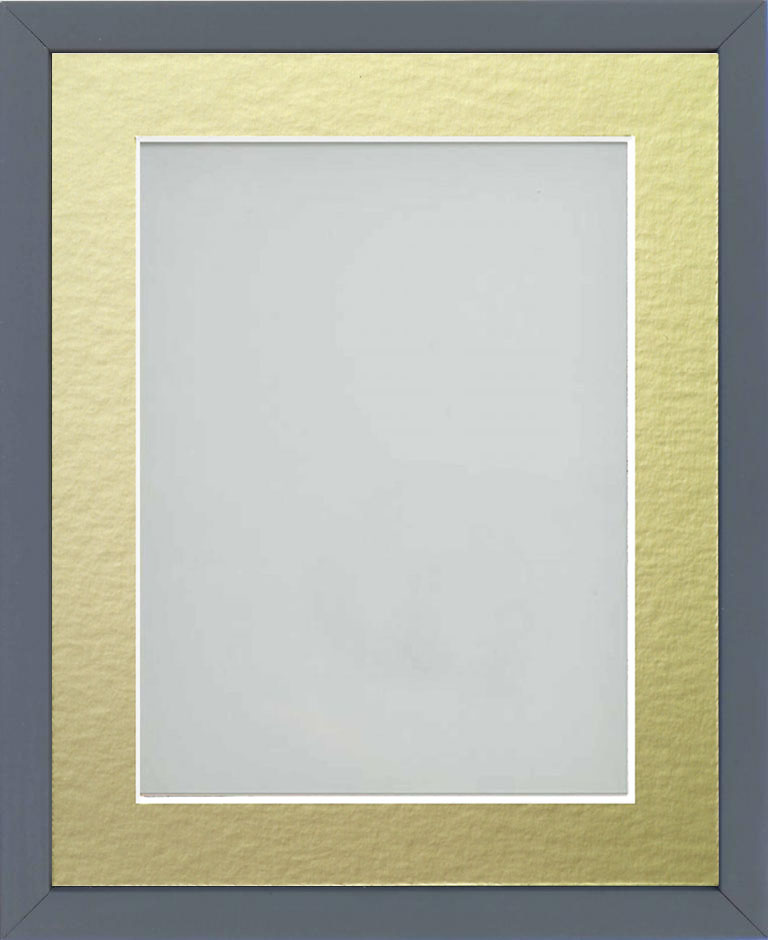 Dahlia Dolphin Grey 14x11 frame with Gold mount cut for image size A4 ...