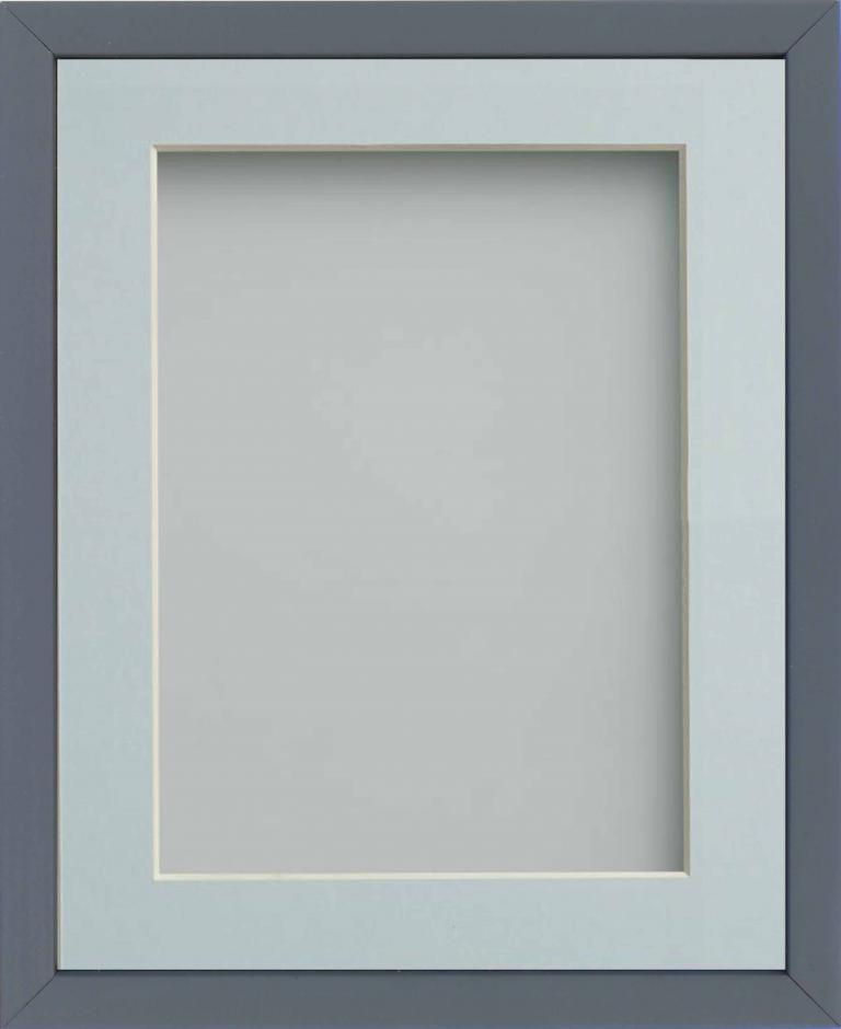Dahlia Dolphin Grey A4 (11.75x8.25) frame with Light Blue mount cut for ...