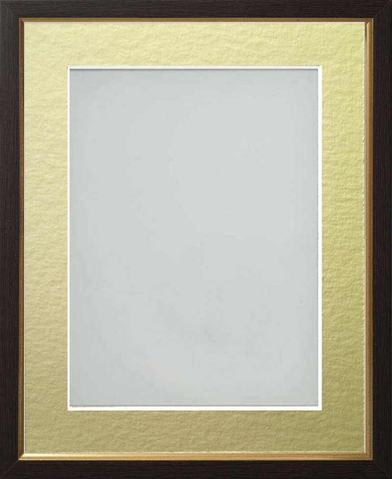 Drayton Black with Gold Inset A4 (11.75x8.25) frame with Gold mount cut ...