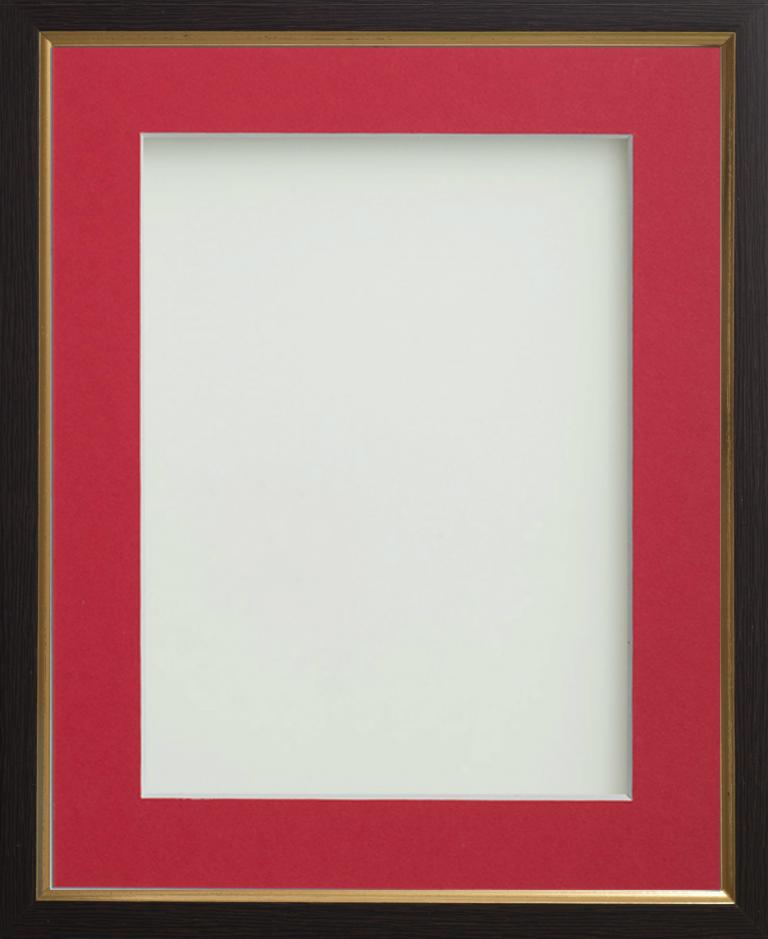 Drayton Black with Gold Inset A4 (11.75x8.25) frame with Red mount cut ...