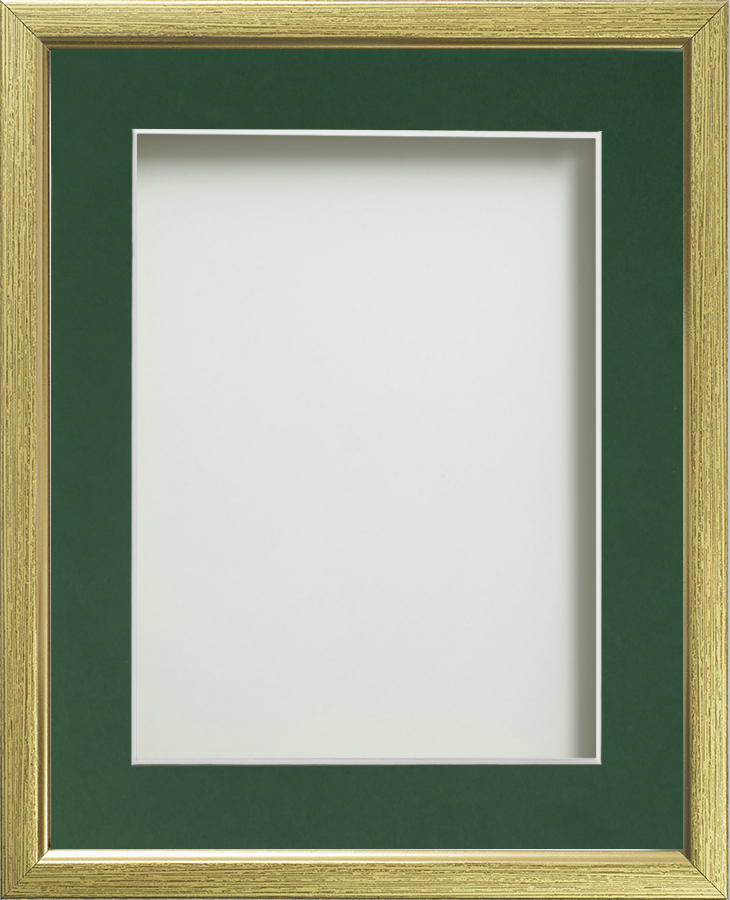 Drayton Gold with Gold Inset A4 (11.75x8.25) frame with Bottle Green ...