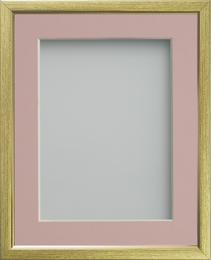 Drayton Gold with Gold Inset A4 (11.75x8.25) frame with Pink mount cut ...