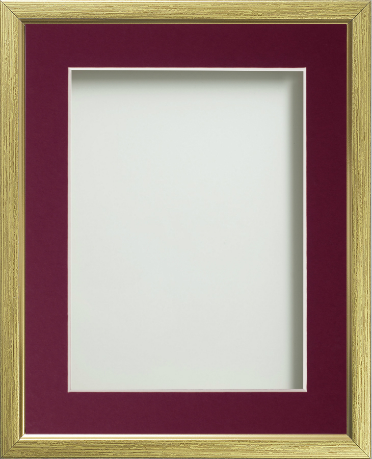 Drayton Gold with Gold Inset A3 (16.5x11.75) frame with Plum mount cut ...