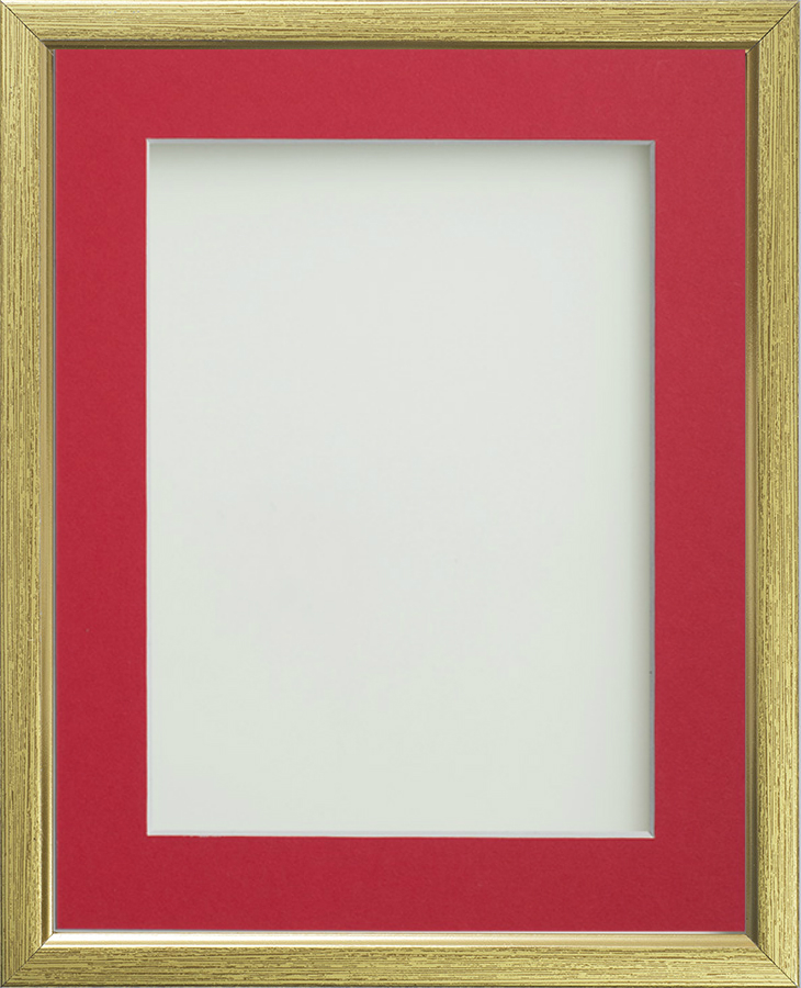 Drayton Gold with Gold Inset A3 (16.5x11.75) frame with Red mount cut ...