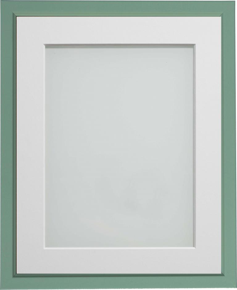 Drayton Green 20x16 frame with White mount cut for image size A3 (16 ...