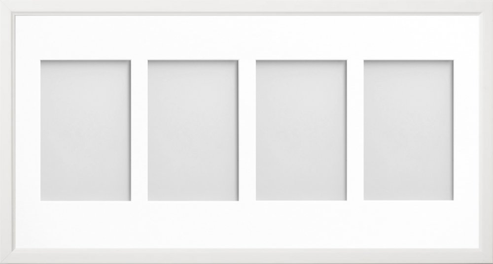 Drayton Multi Aperture White 20x10 frame with White mount cut for image ...