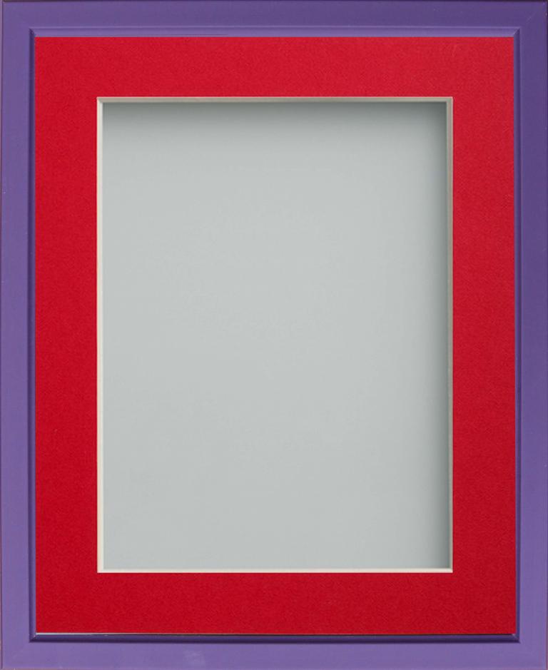 Drayton Purple 20x16 frame with Red mount cut for image size A3 (16 ...
