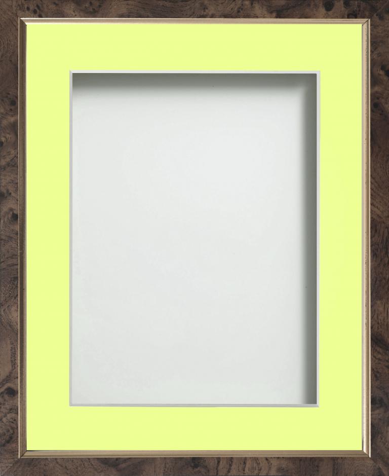 Drayton Walnut A4 (11.75x8.25) frame with Lemon Bon Bon mount cut for ...