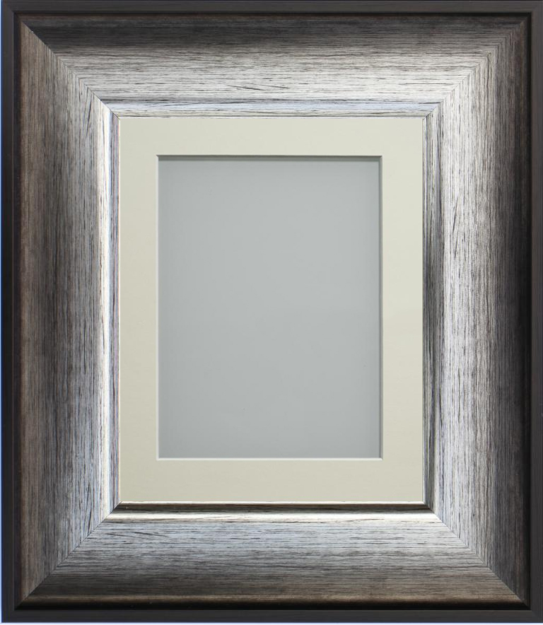 Esmerelda Black and Silver 14x11 frame with Ivory mount cut for image ...