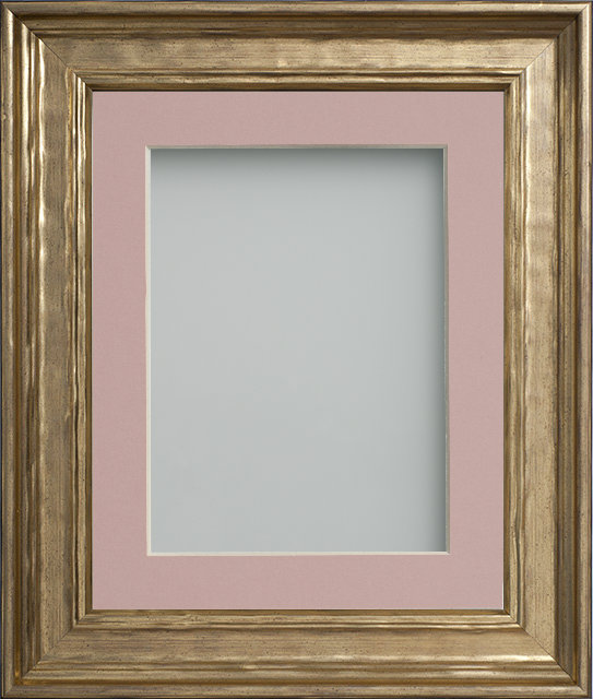 Farraday Gold Leaf A4 (11.75x8.25) frame with Pink mount cut for image ...