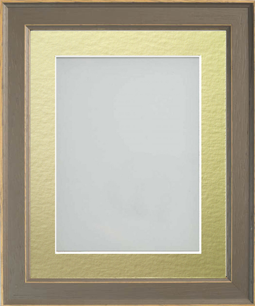 Farrell Grey 20x16 frame with Gold mount cut for image size 16x12