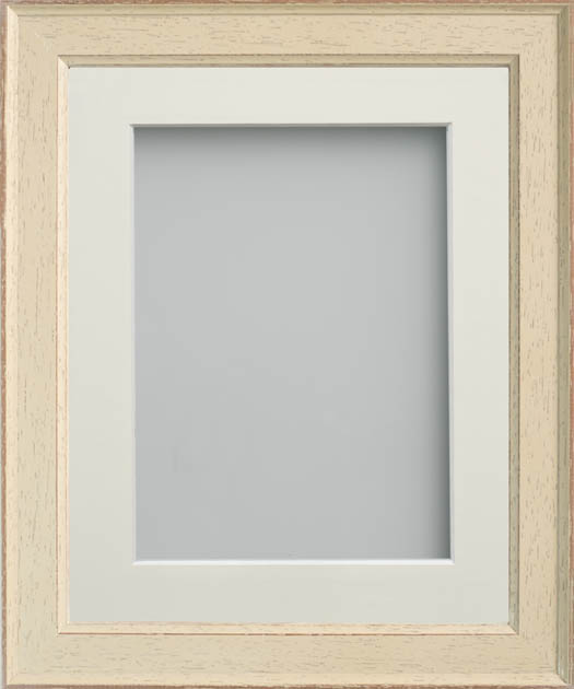Farrell Rustic Hessian 5x5 frame with Ivory mount cut for image size