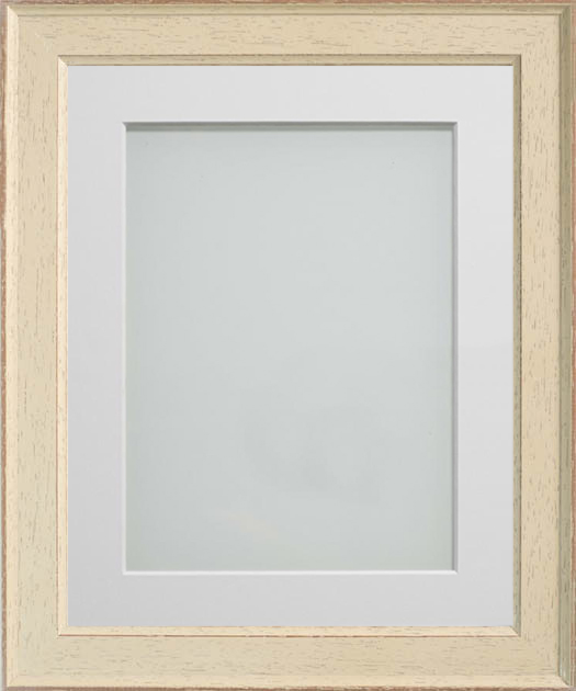Farrell Rustic Hessian 5x5 frame with Off-White mount cut for image size