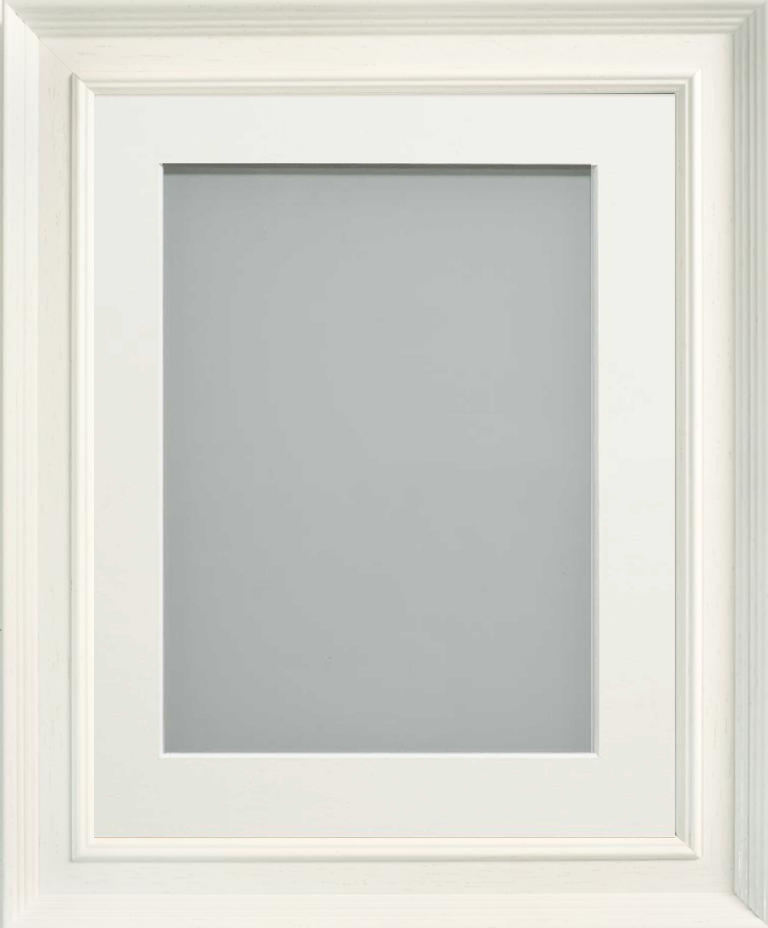 Franklin White 18x14 frame with Off-White mount cut for image size 16x12
