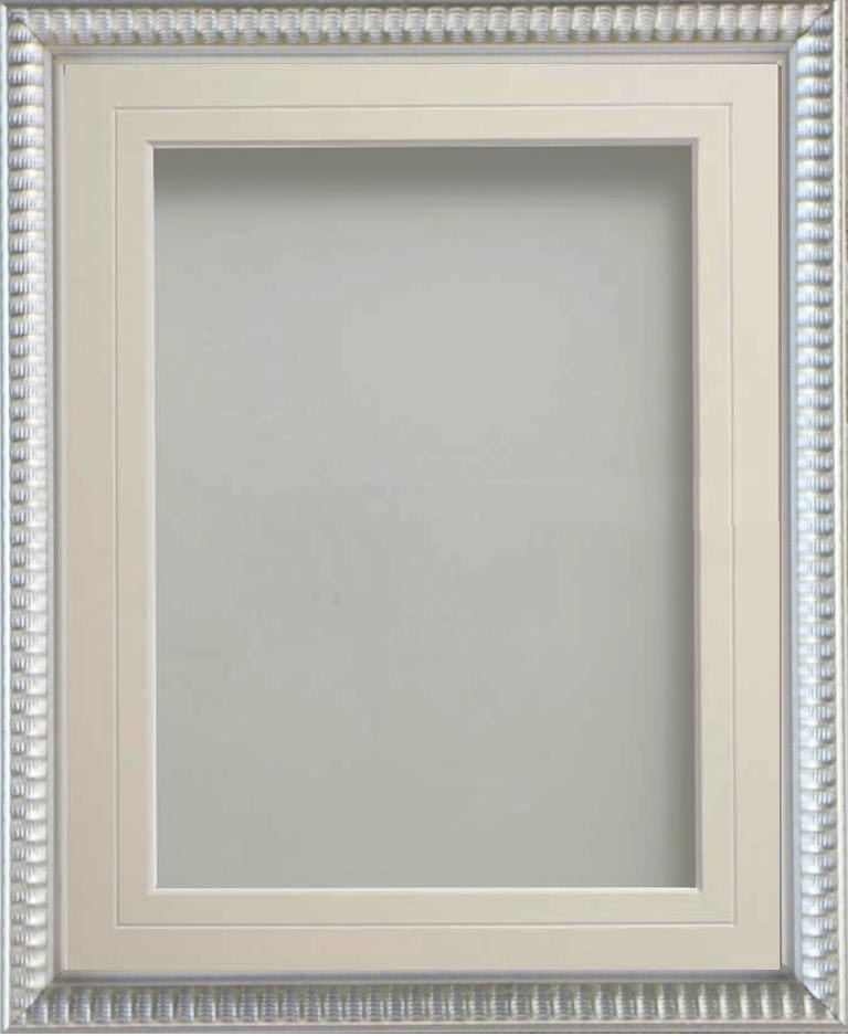 Grantham Silver A4 (11.75x8.25) frame with Ivory V-Groove mount cut for ...