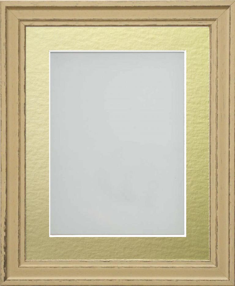 Harrington Taupe 14x11 frame with Gold mount cut for image size 10x7