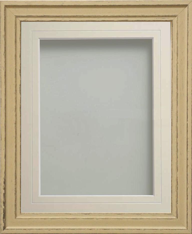 Harrington Taupe 14x11 frame with Ivory V-Groove mount cut for image ...