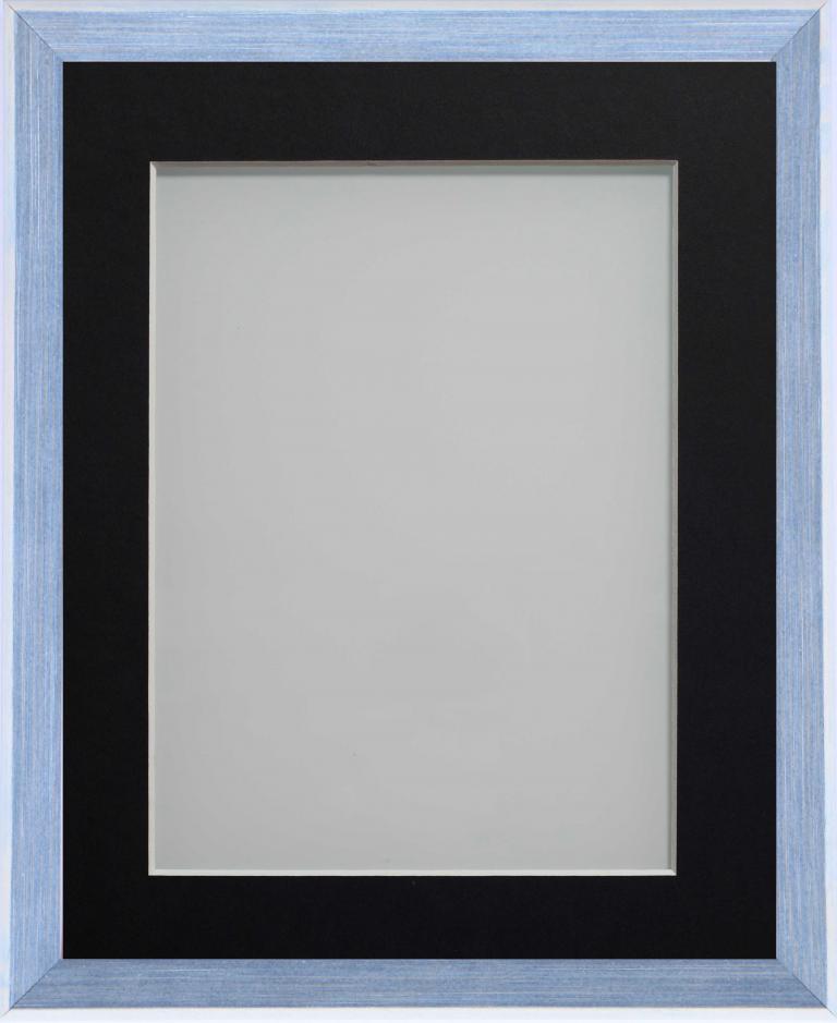 Hawthorn Dusty Blue 20x16 frame with Black mount cut for image size 15x10