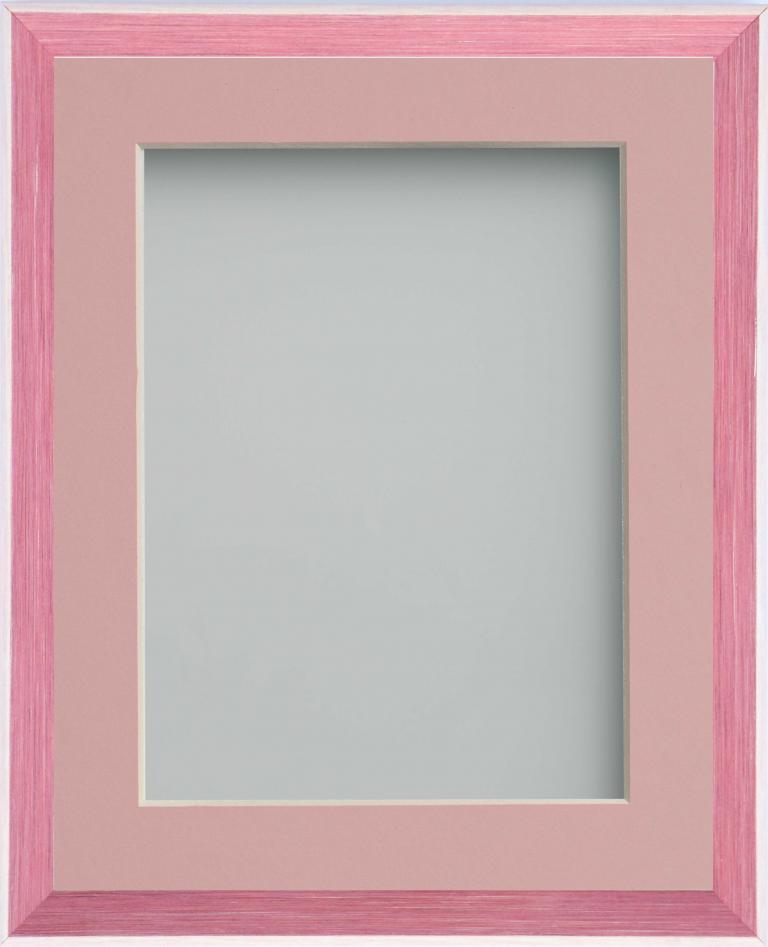 Hawthorn Raspberry Pink 8x8 frame with Pink mount cut for image size 5x5