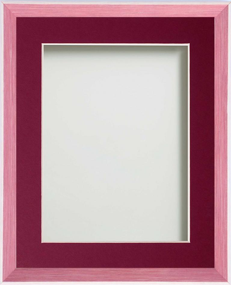 Hawthorn Raspberry Pink 20x16 frame with Plum mount cut for image size ...