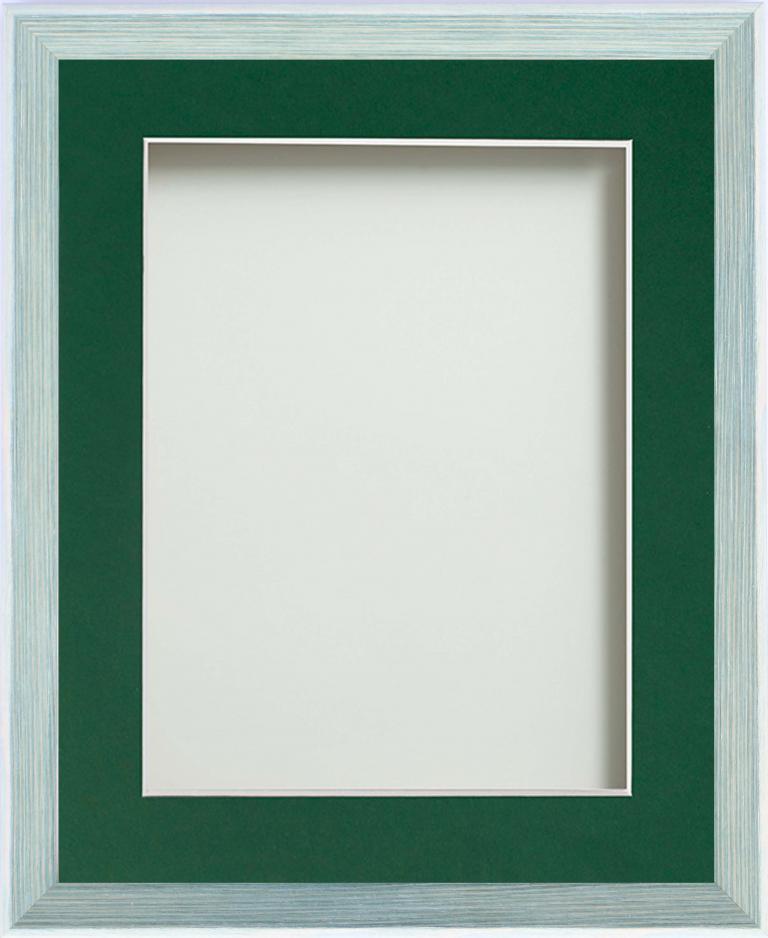 Hawthorn Sea Green 10x10 frame with Bottle Green mount cut for image ...